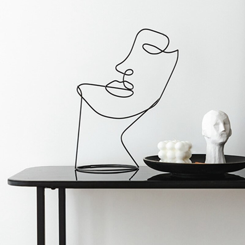 Abstract Karakter Sculptuur Art Decor Nordic Metal... – Vicedeal