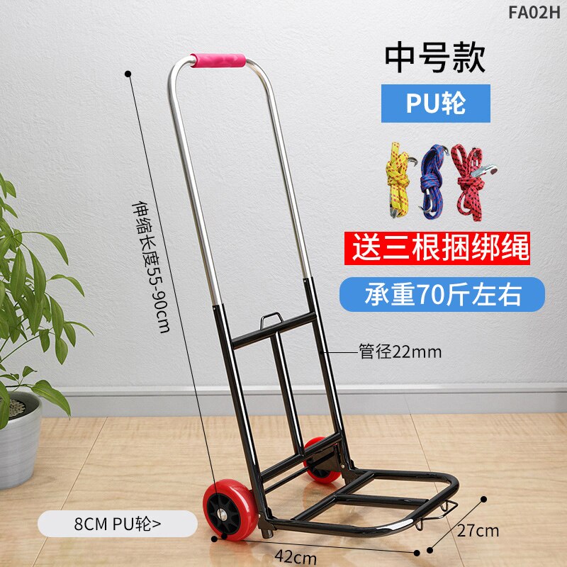 Small Pull Cart Home Folding Retractable Trolley S... – Grandado