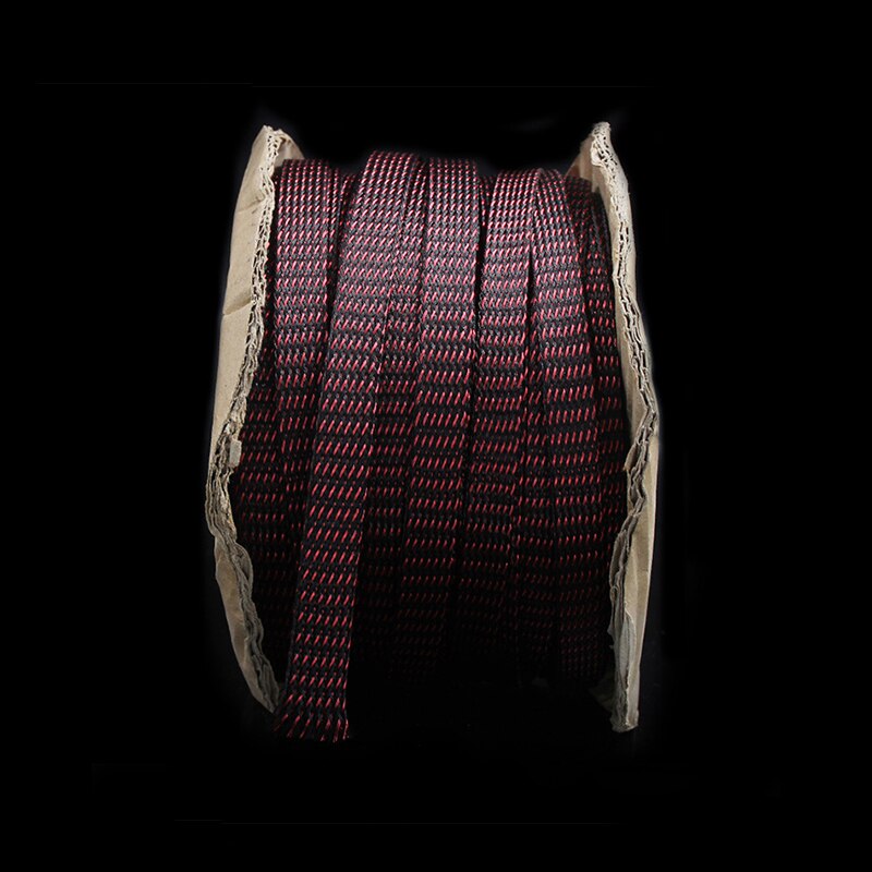 5 M Rood/zwart HIFI Power Audio Kabelhuls Gevlocht... – Grandado