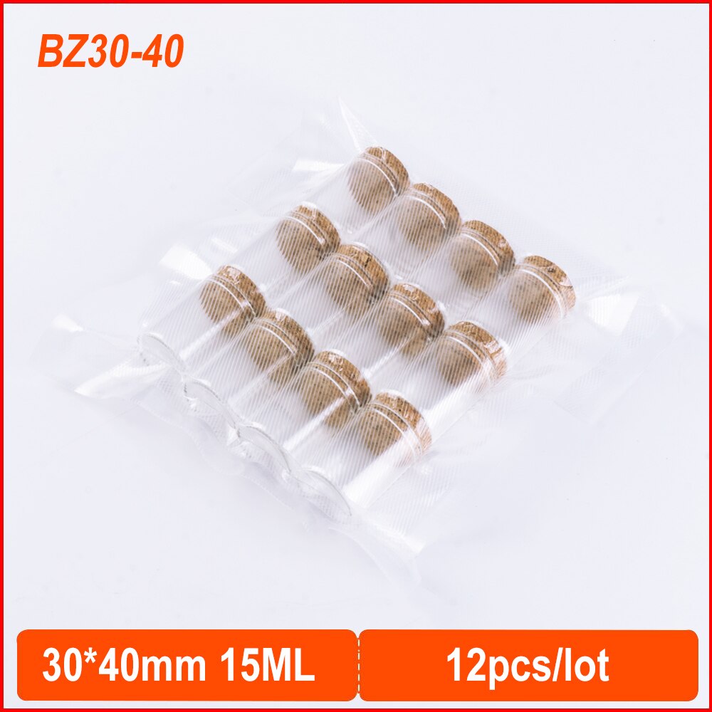 12pcs 15ml 30*40mm Mini Glass Bottles With Cork St... – Vicedeal