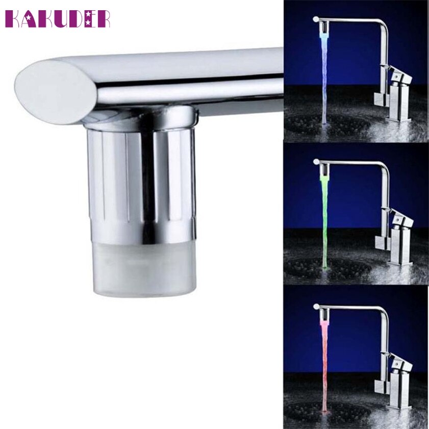 3 Color LED Light Change Faucet Shower Water Tap T... – Vicedeal