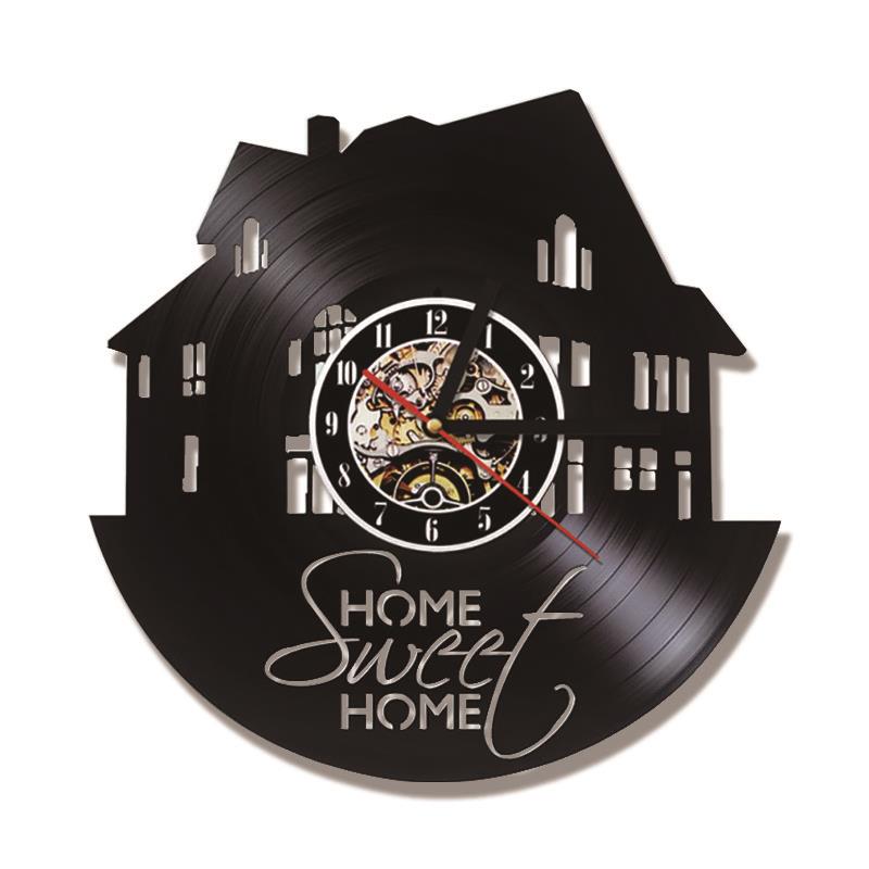 Familie House Record Klok Sweet Home Handgemaakte ... – Grandado