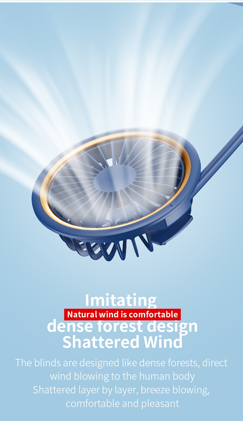 Neck Fan, Portable USB Rechargeable LED Fan Headph... – Vicedeal