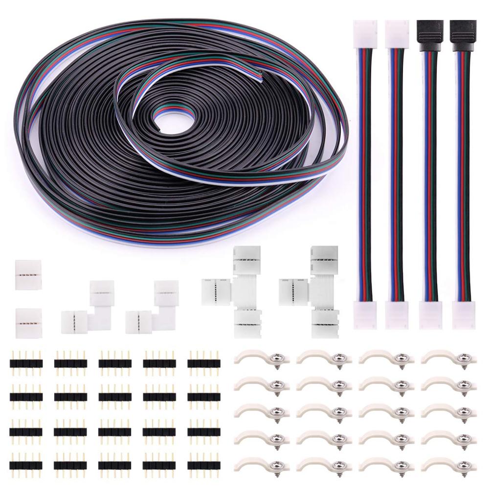 5Pin Rgbw Led Strip Connector Kit-Inclusief 16.4FT... – Grandado