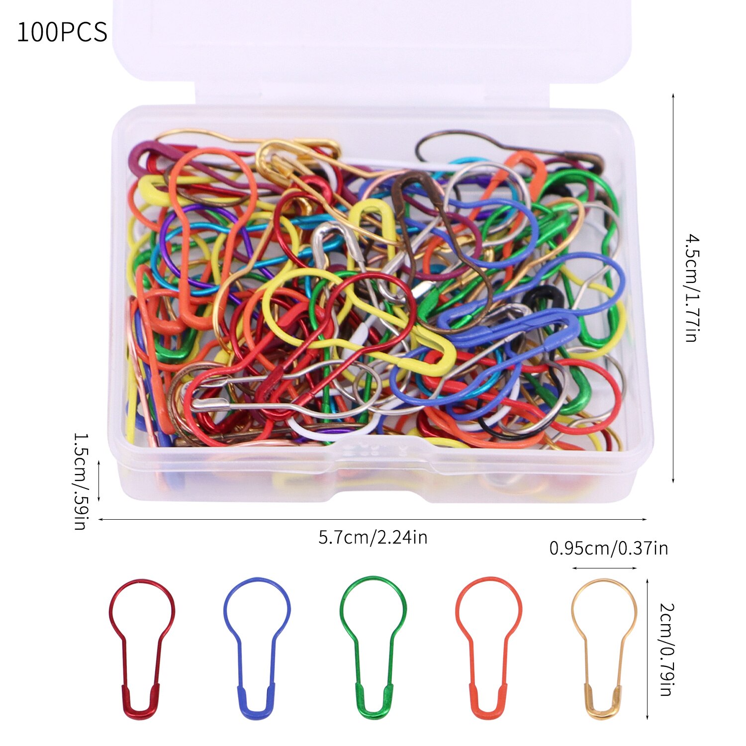 100Pcs/set Colorful Gourd Shape Safety Pins DIY Se... – Grandado