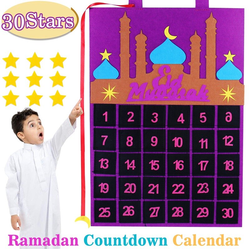 Eid Mubarak DIY Felt Calendar Countdown Ramadan De... – Grandado