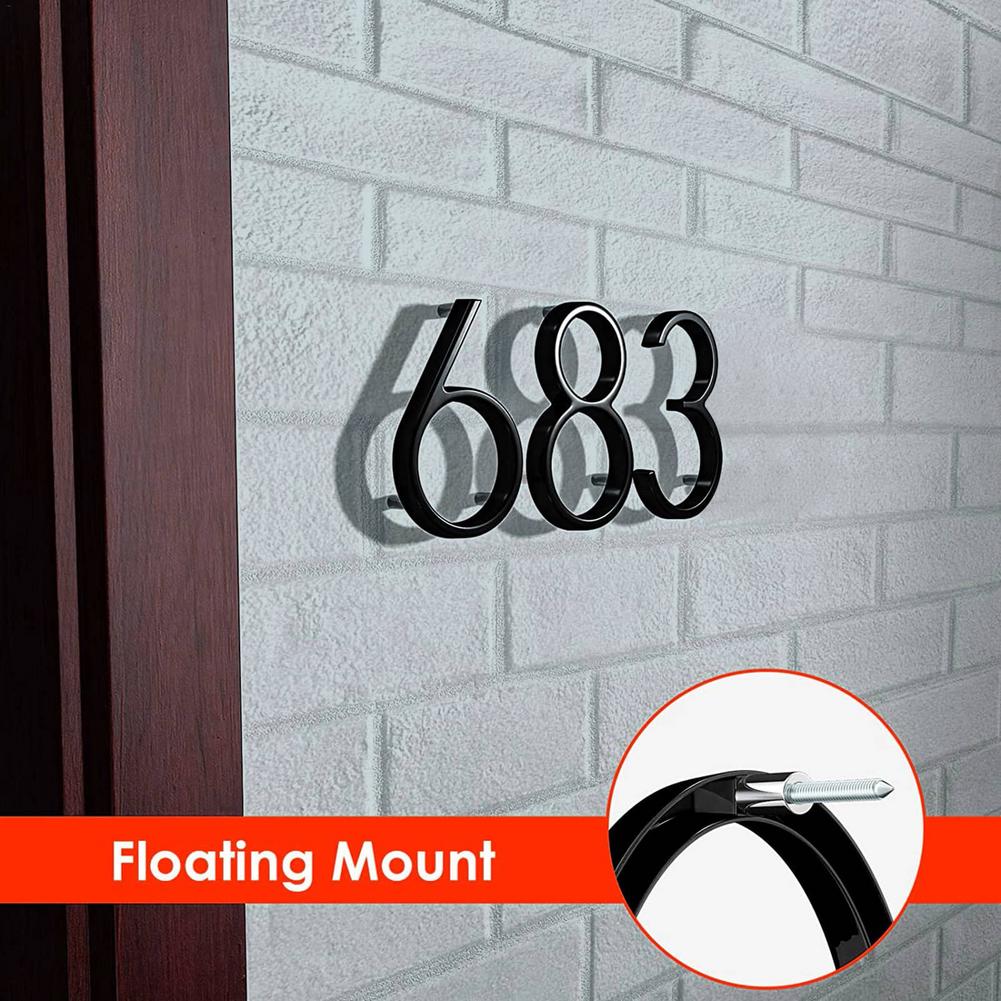 Floating House Number Metal Number Statue Modern M... – Grandado