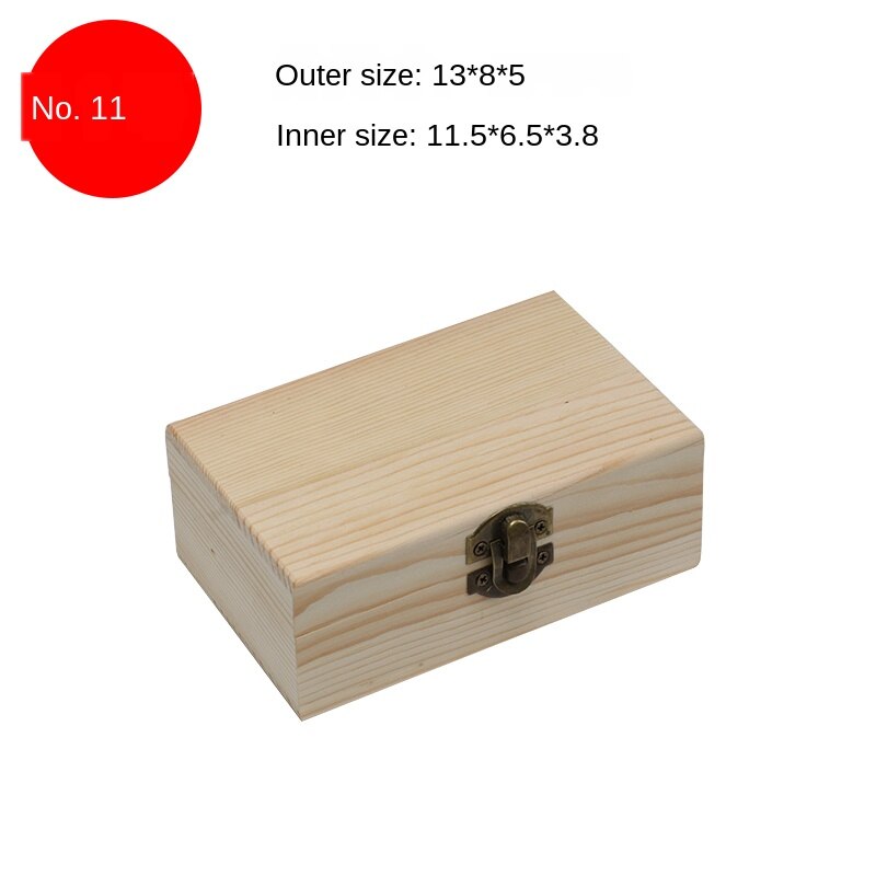 Wooden storage box wood color scottish pine rectan... – Grandado