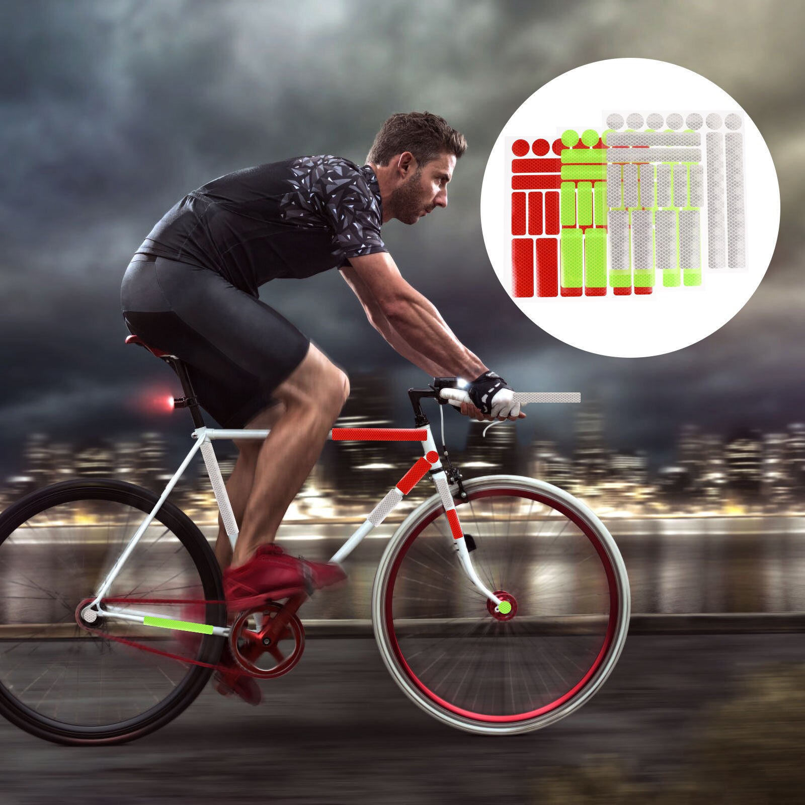 3 Sheets Bike Reflective Strips Electric Scooter C... – Vicedeal