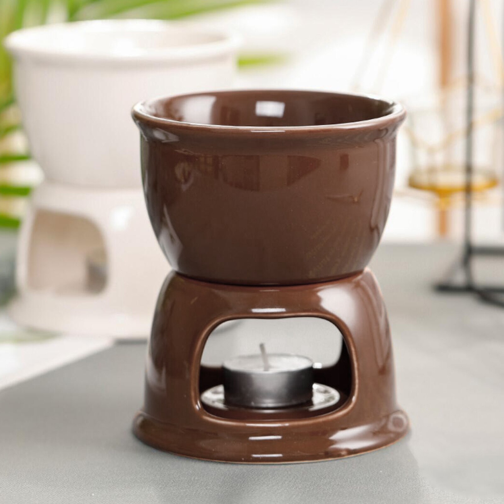 Ceramic Ice Cream Pot Chocolate Stove Pot Bowl Cer... – Grandado