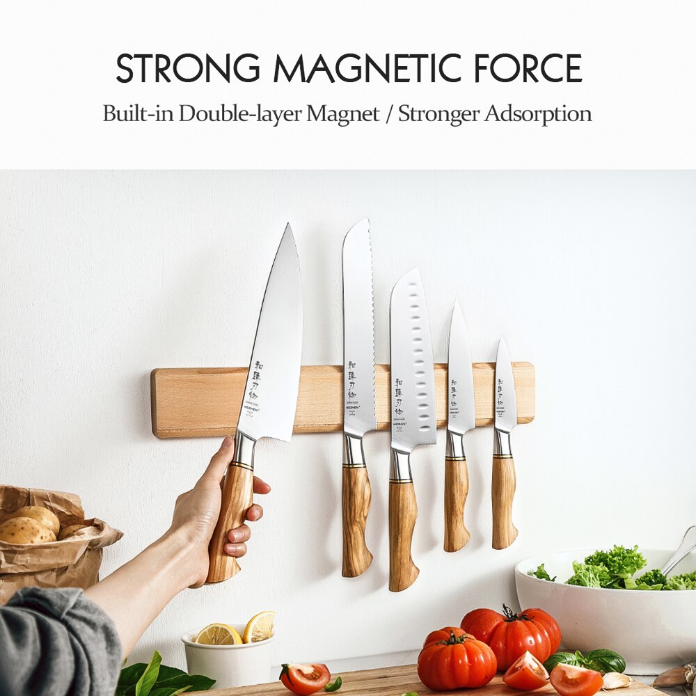 HEZHEN Magnetic Strip Knife Holder Double Row Magn... – Grandado