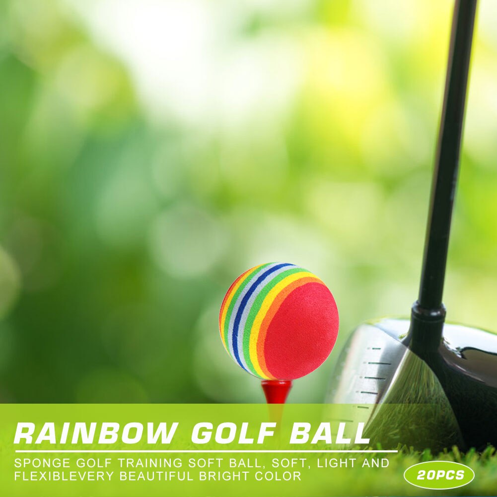 20pcs Sponge Rainbow Ball Indoor Outdoor Golf Hitt... – Vicedeal