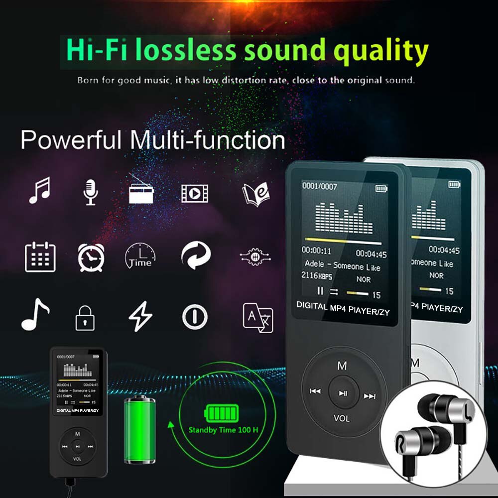 100% Original English Version Ultrathin MP3 Player... – Grandado