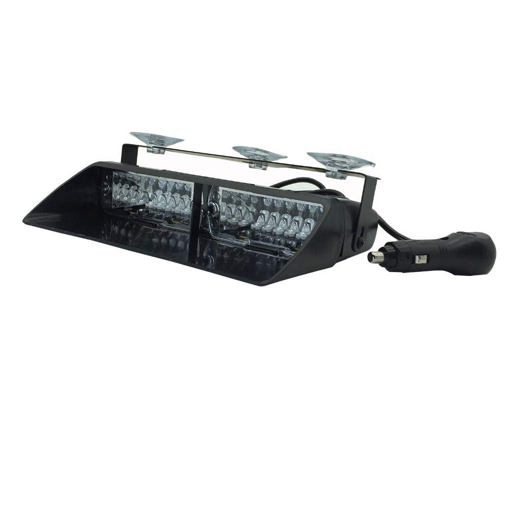 16 LED Red/Blue/Yellow 12V Car Police Strobe Light... – Grandado