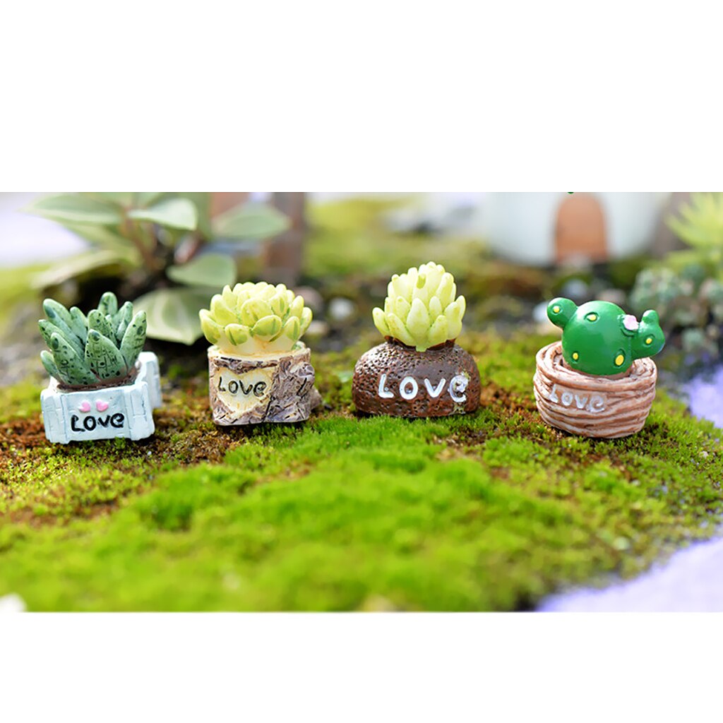 4 pcs Cute Mini Resin LOVE Statue Miniature Fairy ... – Grandado