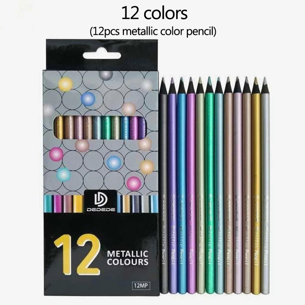 12/18 Colors Metallic Pencil Colored Drawing Penci... – Vicedeal