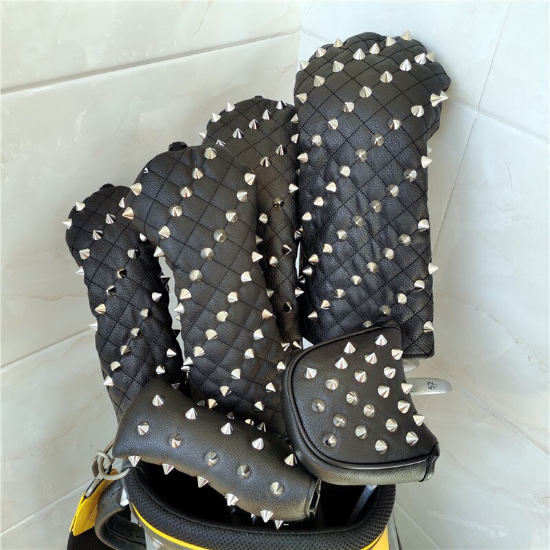 Silver Rivets Golf Woods Head Covers For Driver Fa... – Grandado