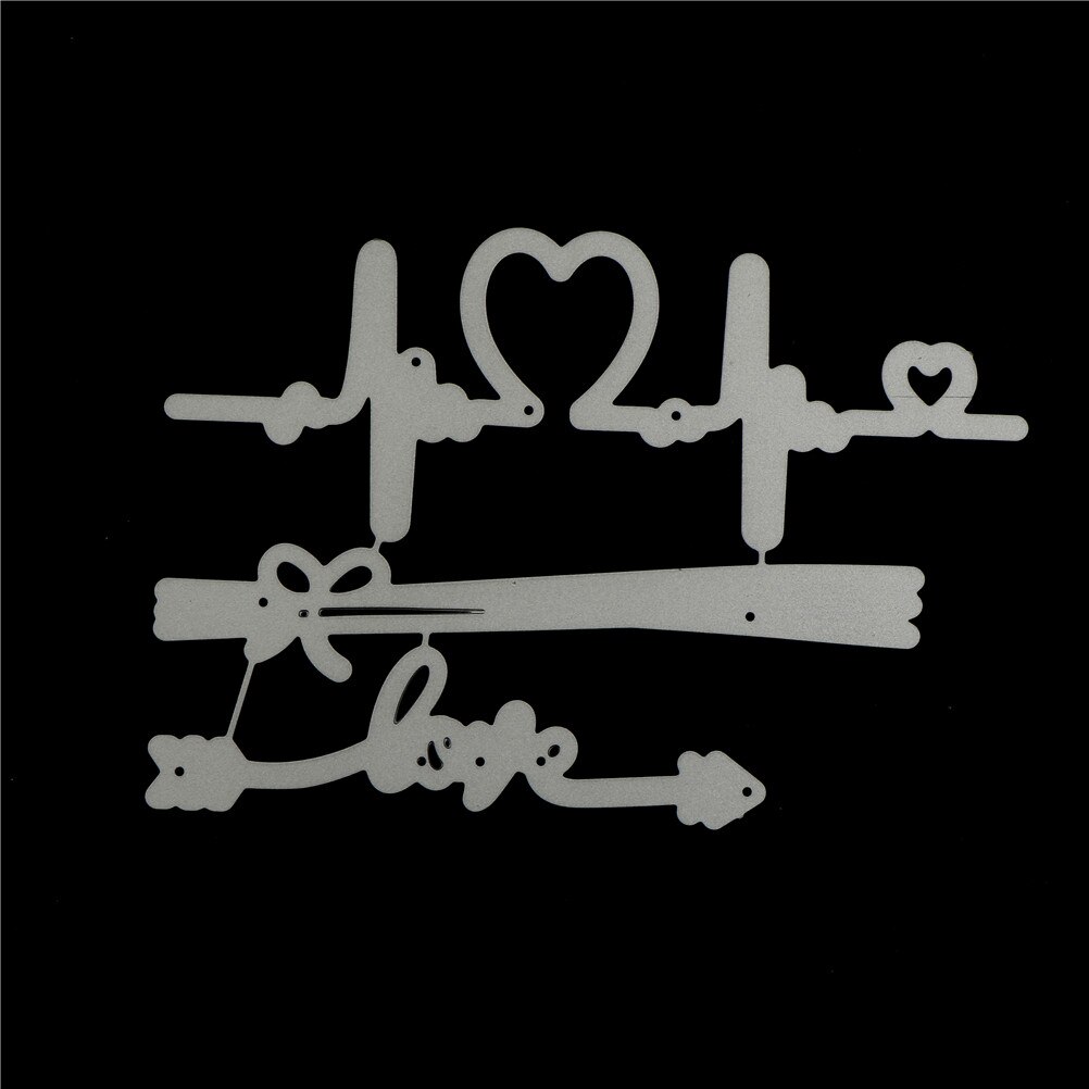 1pc Love Heart ECG Cutting Dies Heartbeat Pressing... – Grandado