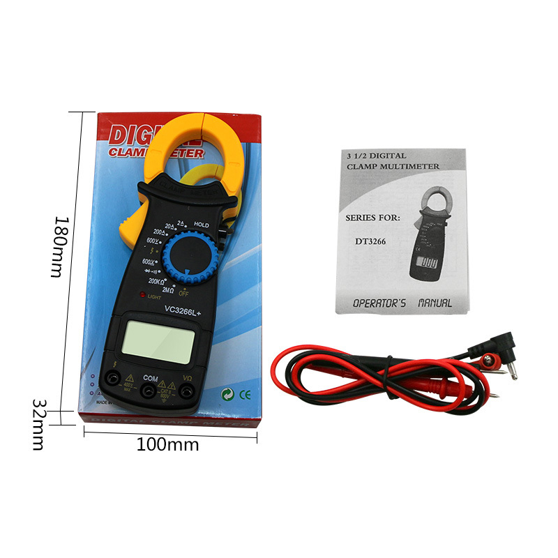 Portable LCD Digital Clamp Meters Multimeter With ... – Vicedeal