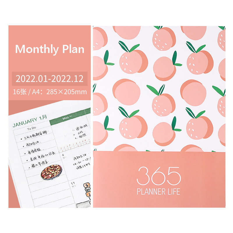 Agenda 2022 A4 Notebook Monthly Planner Schedule T... – Vicedeal