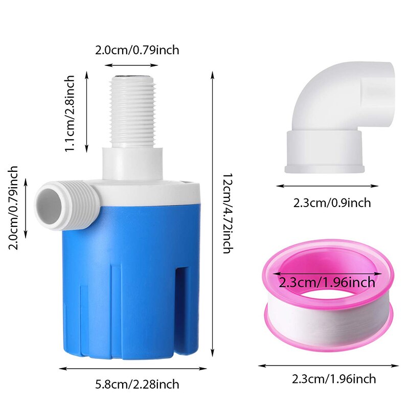 2 Pack 1/2 Inch Water Float Valve Inlet Float Valv... – Grandado