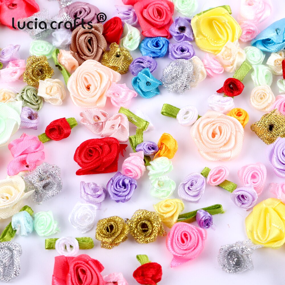 Lucia crafts 100pcs Random Flowers Bows Roses DIY ... – Grandado