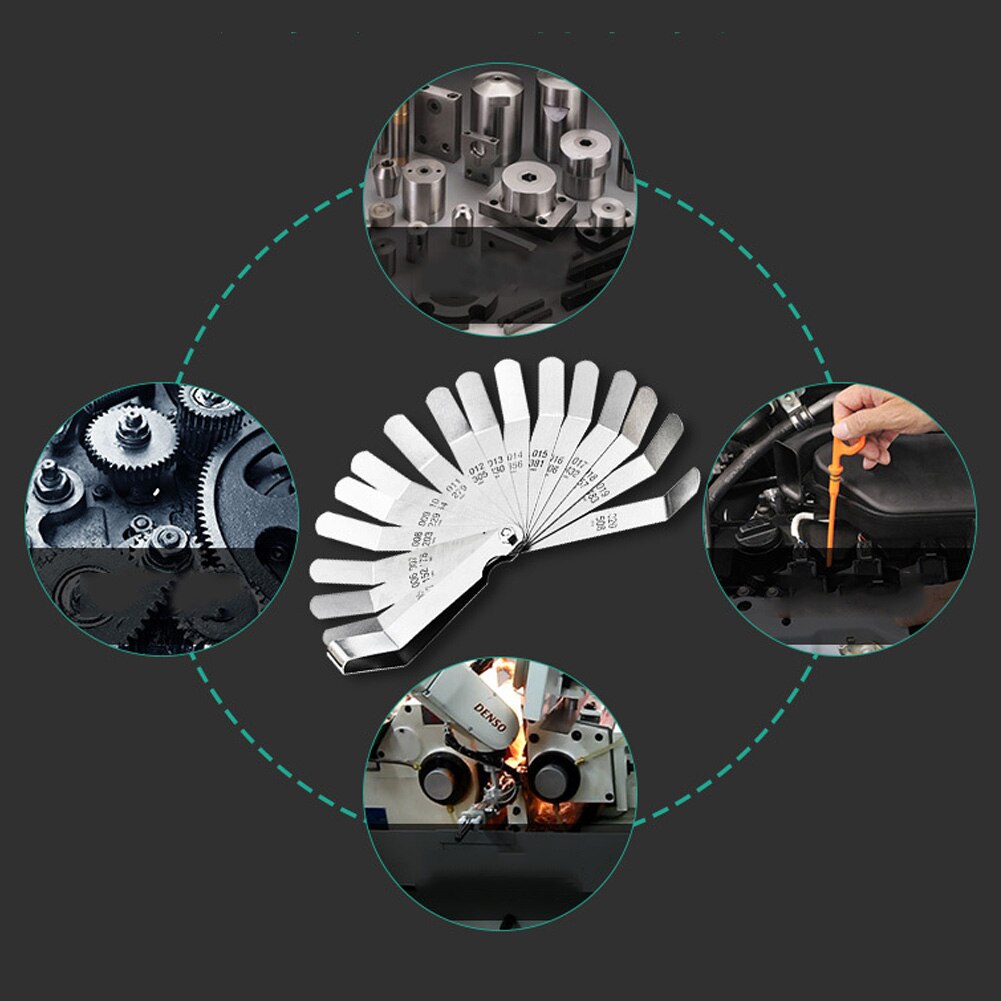 16 Blades Metric Imperial Feeler Useful Gauge Curv... – Grandado