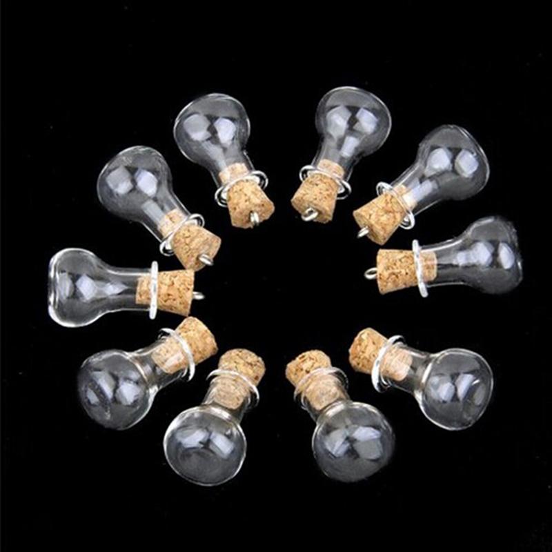 10pcs Flat Base Mini Wish Note Craft Glass Bottles... – Grandado
