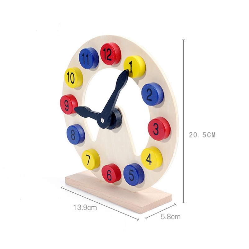 Color Cartoon Wooden Digital Clock Child Toddler T... – Grandado