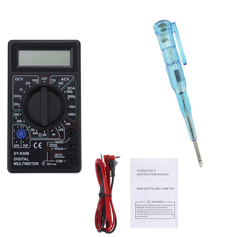 Handheld Digital Multimeter AC/DC LCD Mini Voltmet... – Grandado