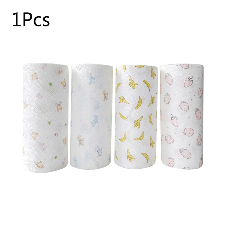 1 Roll Printing Cartoon Wood Pulp Kitchen Thickene... – Vicedeal