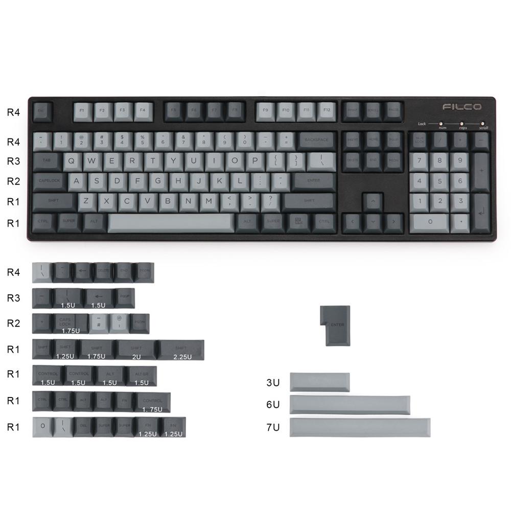 Cement Grey keycaps cherry profile Dye-subbed145 k... – Vicedeal