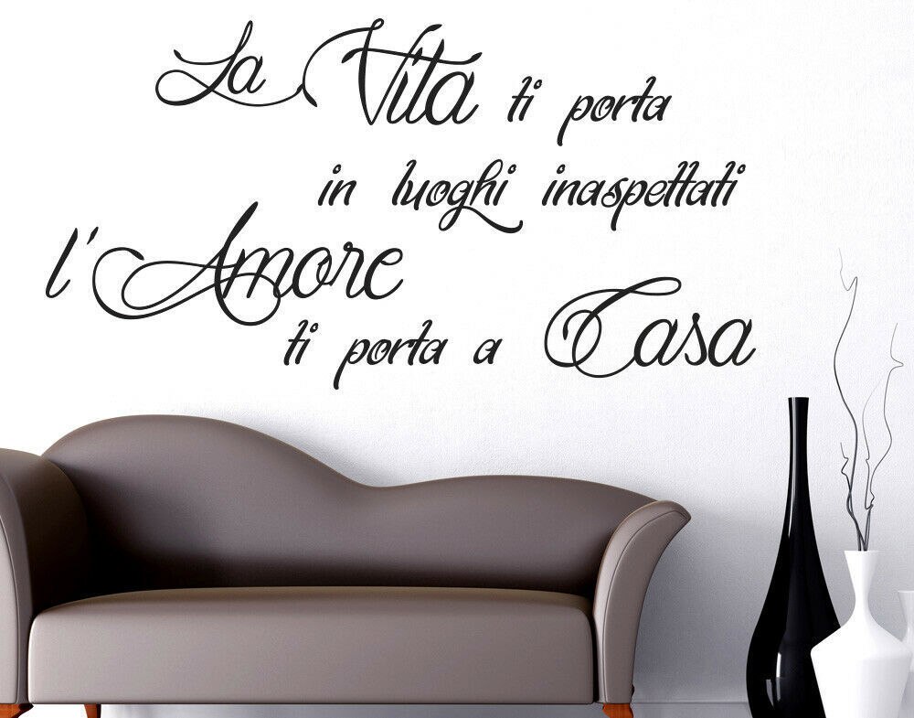 Italian Life Quotations Wall Stickers Letter Home ... – Grandado
