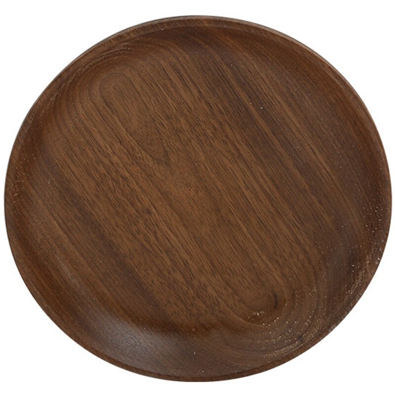 Black Walnut Round Wooden Western Dish Pizza Plate... – Grandado