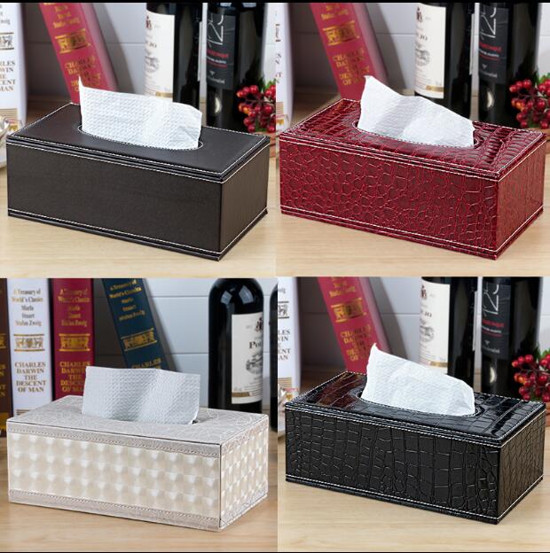 synthetic Leather napkin holder wooden tissue box ... – Vicedeal