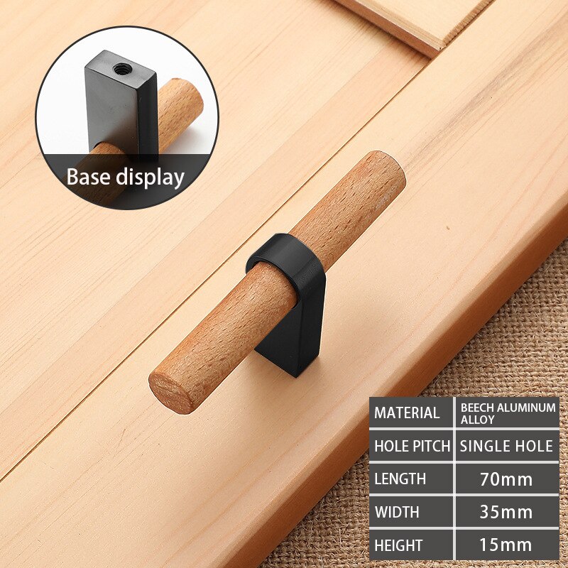 Simple Solid Wood Drawer Handle European Style Ant... – Vicedeal