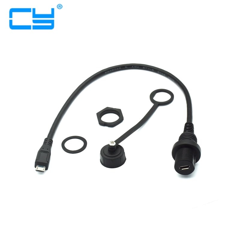 Micro USB 2.0 Panel Mount Connector IP67 Waterproo... – Vicedeal