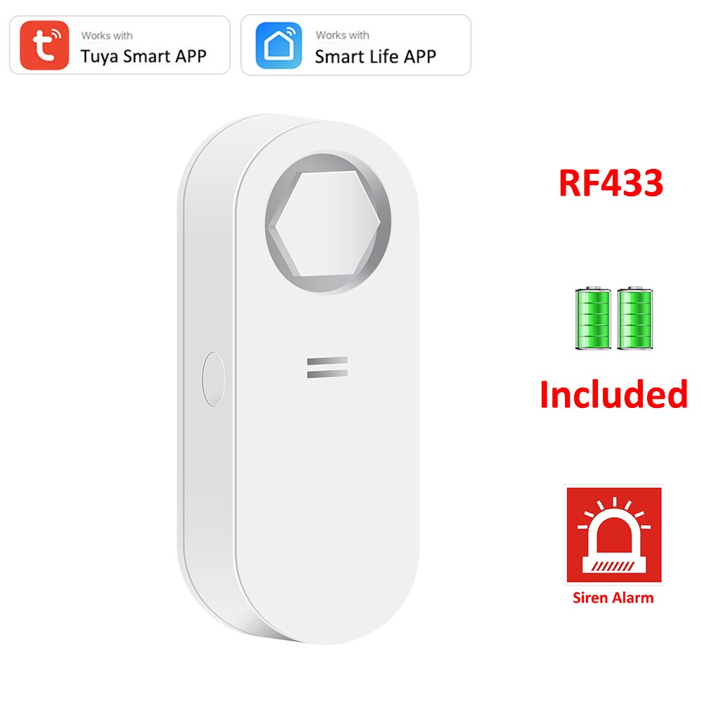 Tuya WiFi RF433 Alarm Waterlekkage 120DB Piep Sire... – Grandado