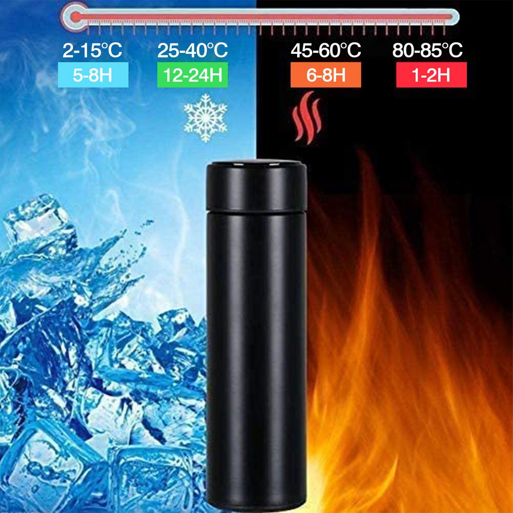500ML Smart Thermos Water Bottle Led Digital Tempe... – Grandado