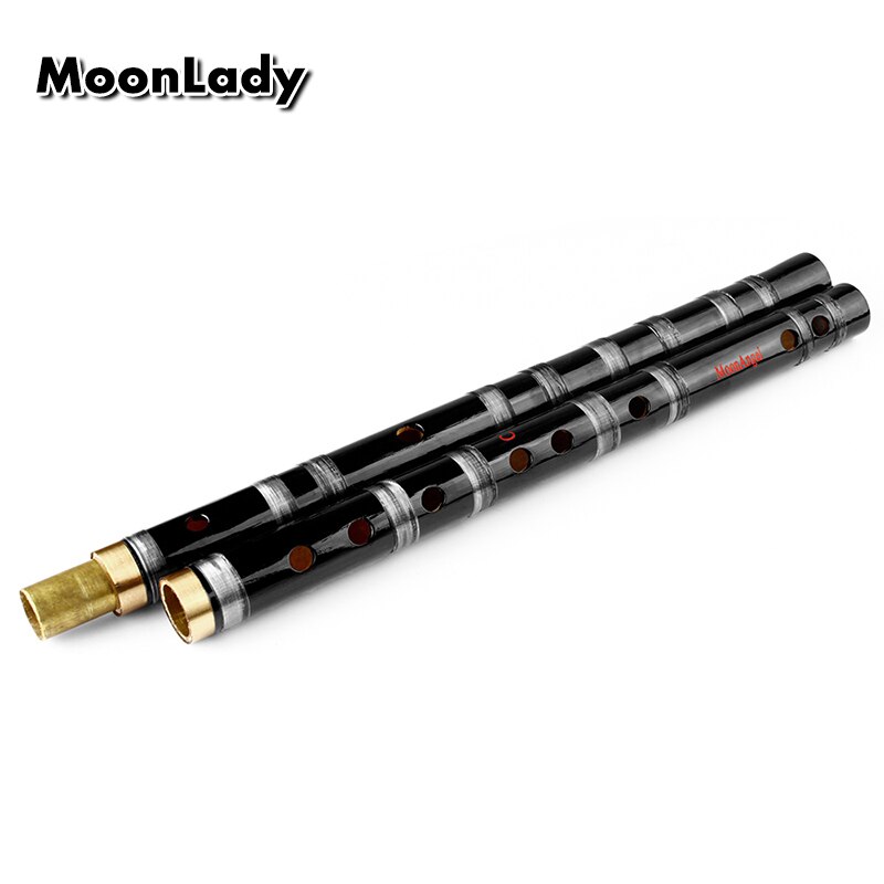 D/E/F/G Key Black Bamboo Flute with Transparent Li... – Vicedeal