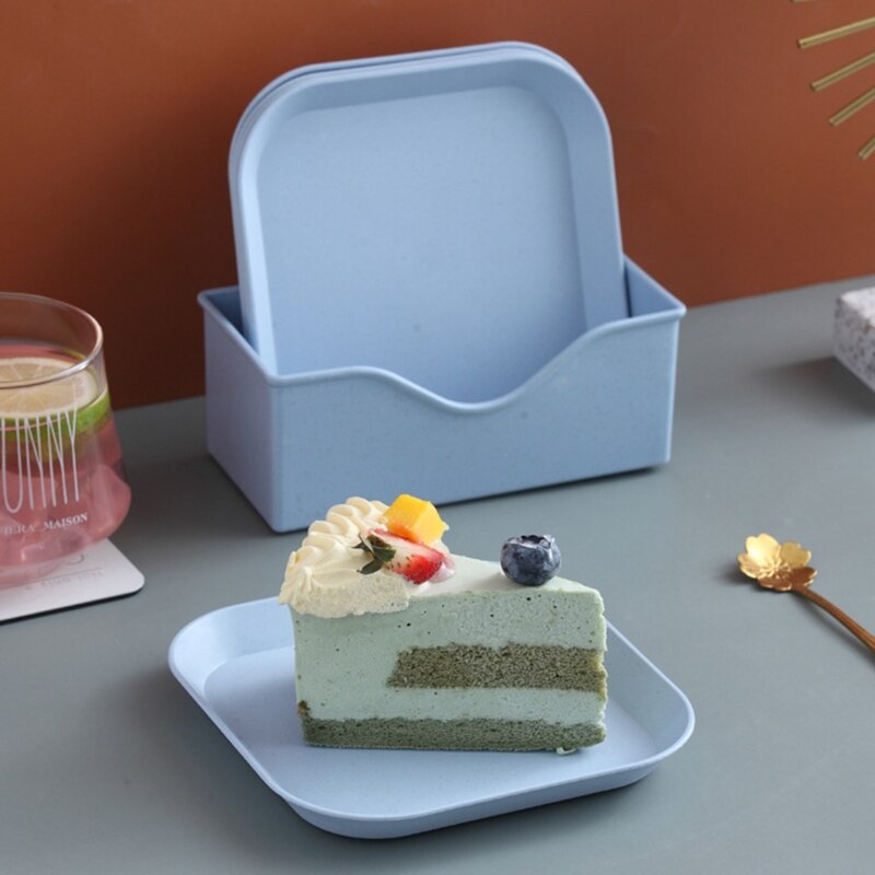 7Pcs Square Wheat Straw Plates Pasta Salad Bowls L... – Vicedeal