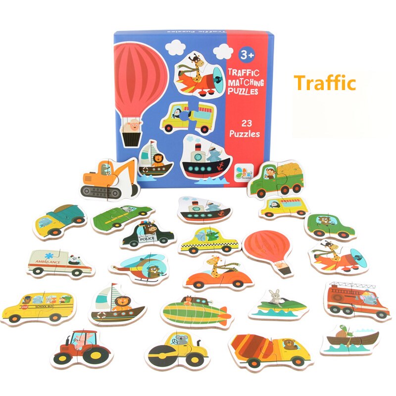 1pc Children Matching Puzzle Animal Transportation... – Grandado