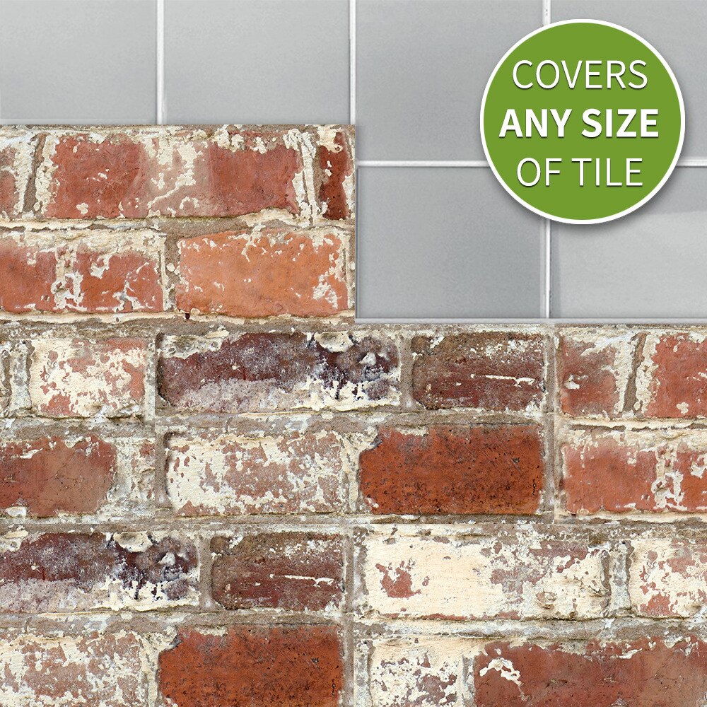 9Pcs/Pack 20x10cm Old Effect Red Bricks PVC Self-a... – Grandado