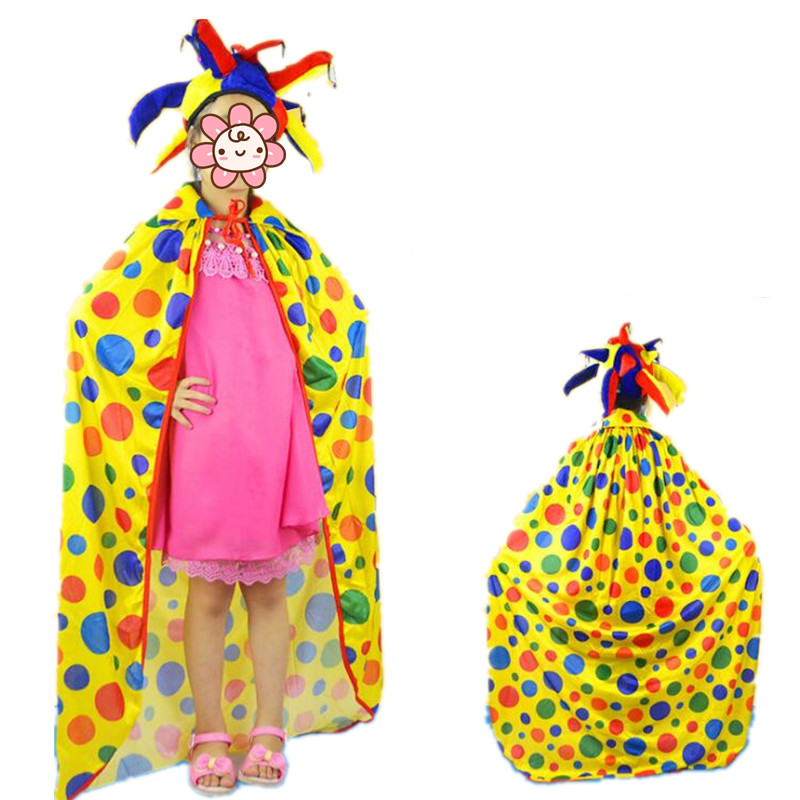 Circus Clown Cloak Children Adults Clown Dot Cloak... – Grandado