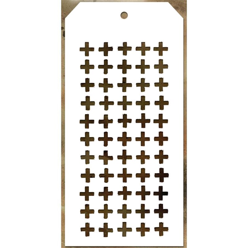 Full Cross Pattern Label Tag Plastic Stencil for D... – Grandado