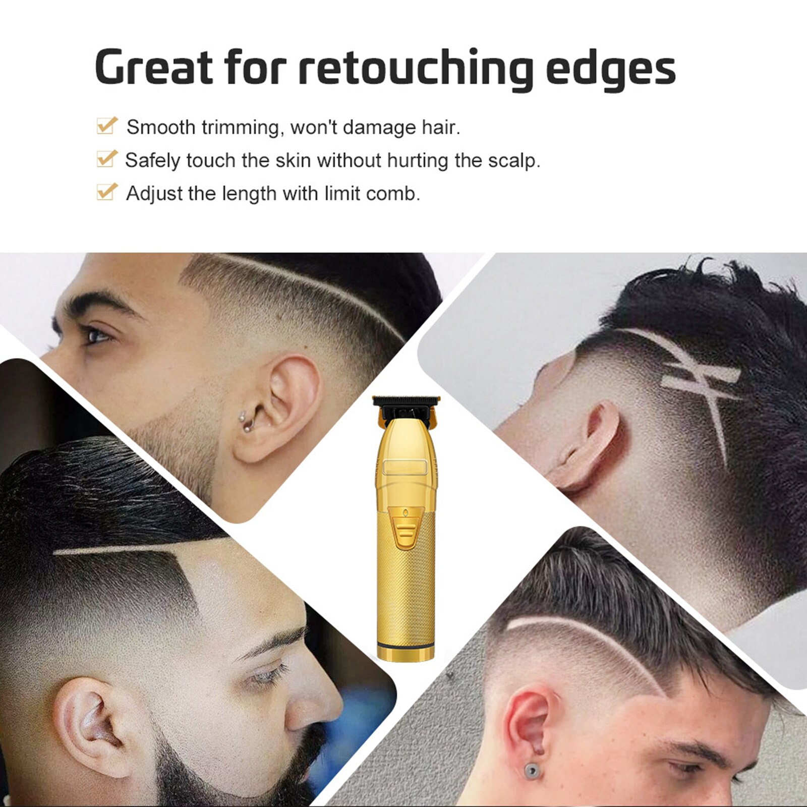 Cordless Hair Trimmer Hair Clipper Rechargeable Ha... – Grandado
