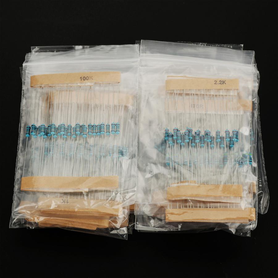 525Pcs 1/4W 17 Values 0-1M Metal Film Resistors Se... – Vicedeal