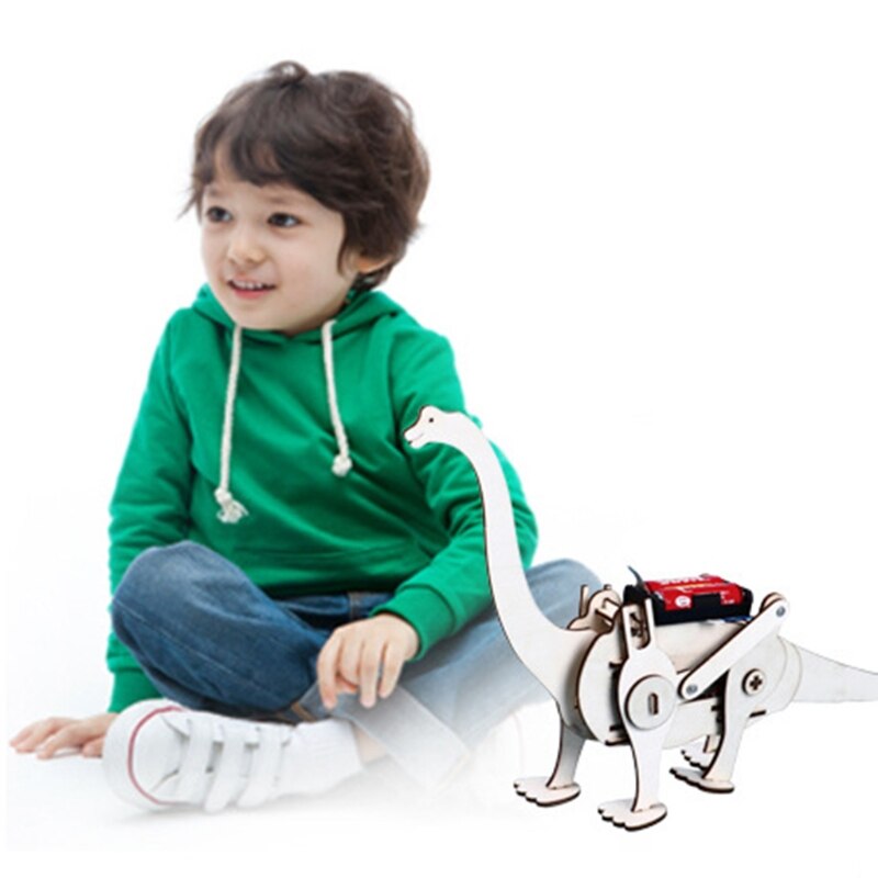 Wooden Electric Small Brachiosaurus Model DIY Scie... – Vicedeal