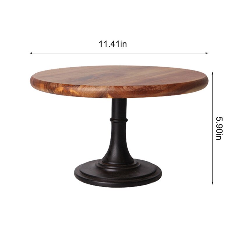 Wooden Cake Stand Turntable Rotating Round Cake St... – Grandado