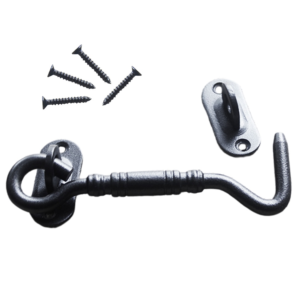 1 Set Eye Latch Lock American Barn Door Window Cabin Hook Brace Catch ...